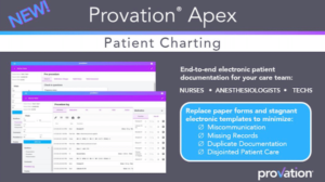 Provation Apex Patient Charting - Provation