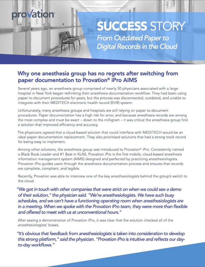 AIMS Anesthesia iPro: The #1 Anesthesia Software