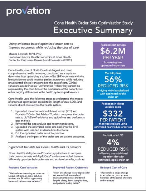 Order Sets & Medical Content Management Software | Provation Order Sets