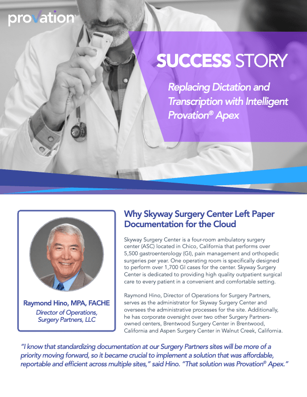 Why Skyway Surgery Center Left Paper Documentation for the Cloud ...