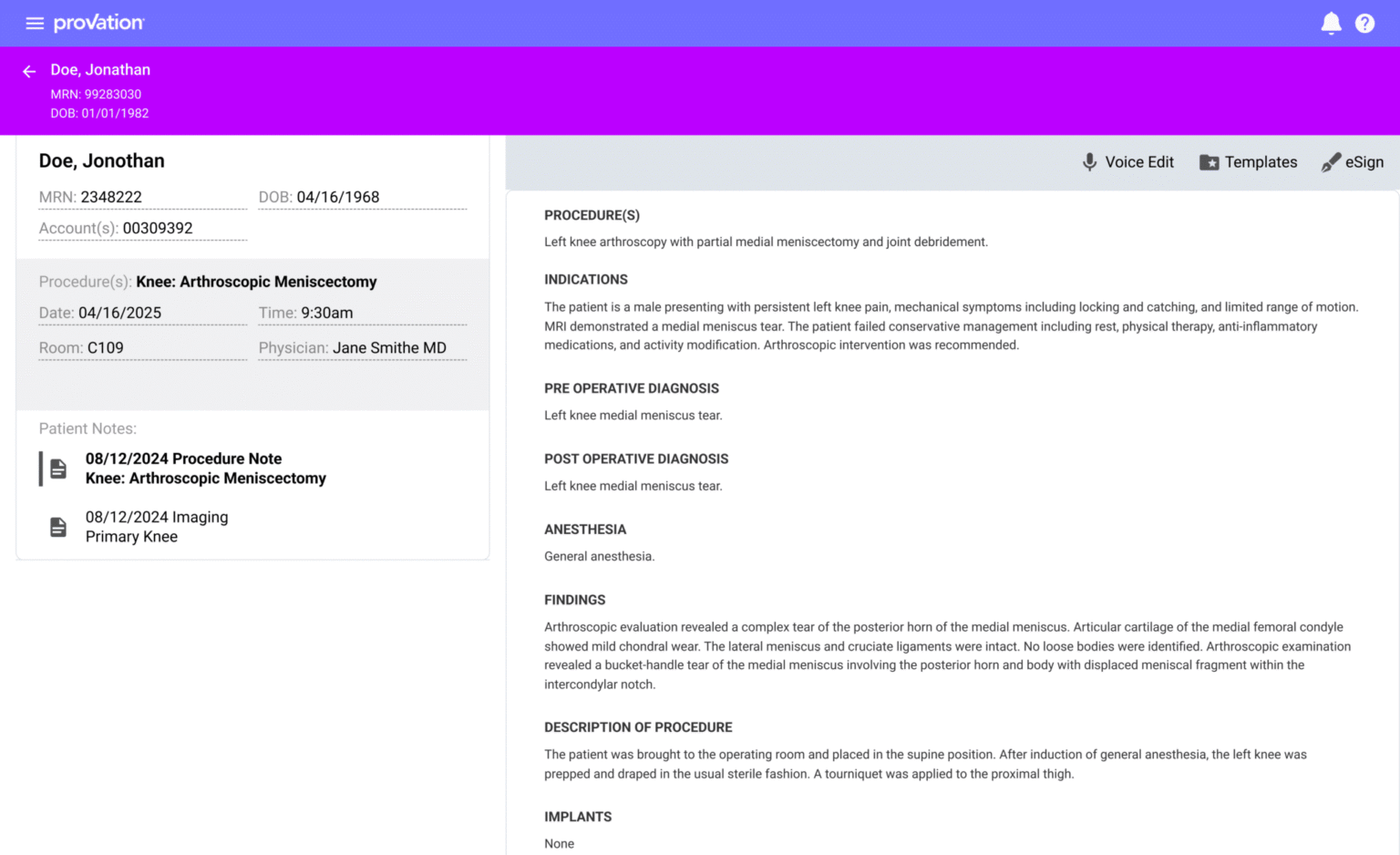 Provation Apex Physician Documentation Platform