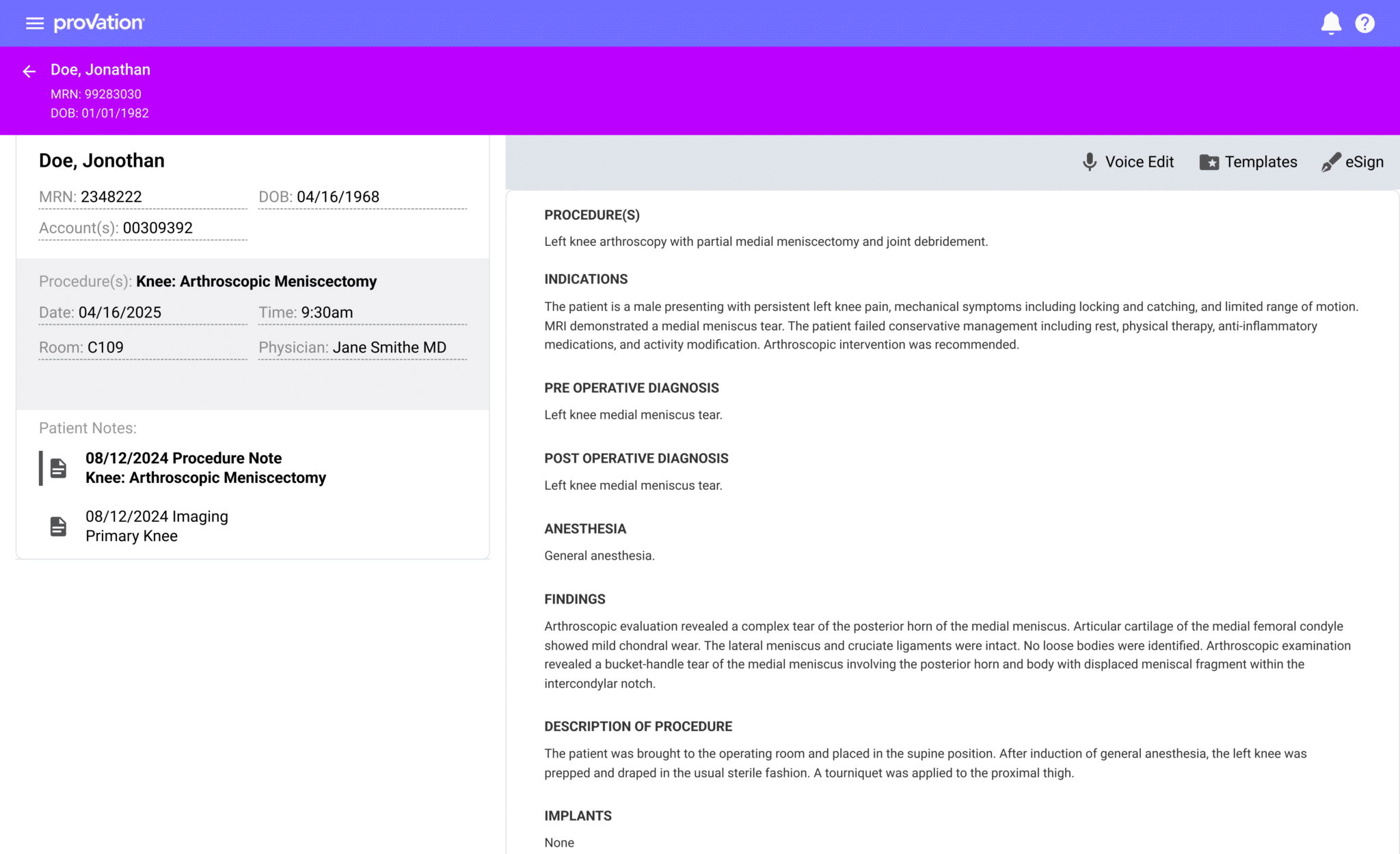 Provation Apex Physician Documentation Platform
